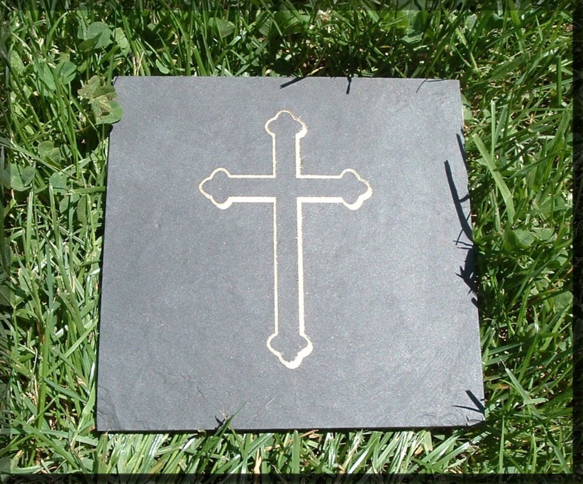 Slate and stone laser engraving, printing, and sand blasting